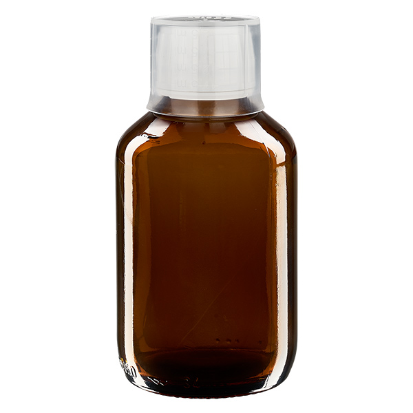 Flacone per medicinali da 150 ml marrone con coppetta dosatrice da 20 ...