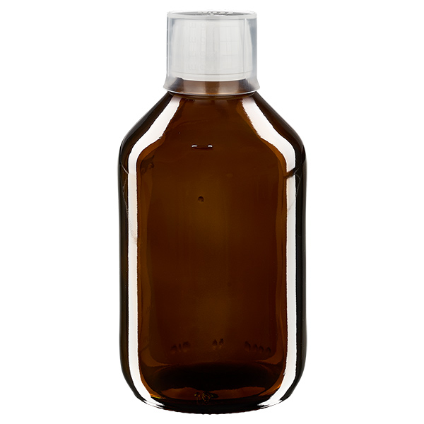 Flacone per medicinali da 250 ml marrone con coppetta dosatrice da 20 ...