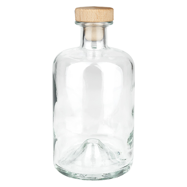 Flacone farmaceutico da 500 ml “Classic” con tappo in legno UNiTWIST ...