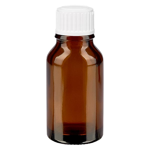 Flacone da farmacia 15 ml colore marrone con tappo a vite standard ...